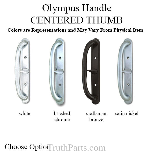 Olympus Handle CENTER Thumb, Sliding Glass Door - Choose Color